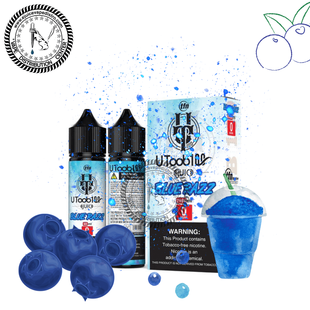 Iced Blue Razz Vape Juice by U TooB 100 Iced 2x60ML 120ML — EJV Distro