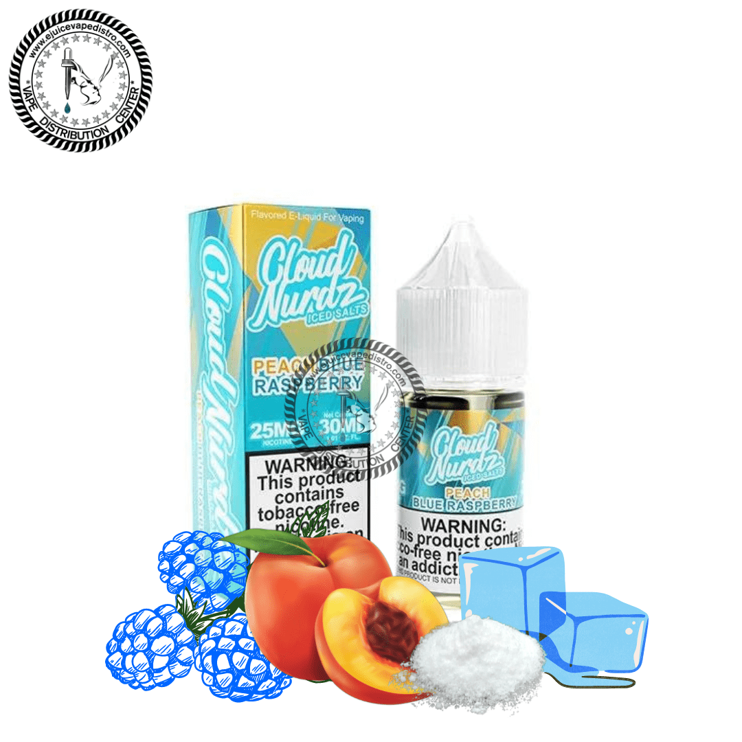 Iced Peach Blue Raspberry Salt Vape Juice by Cloud Nurdz Iced Salt 30ML ...