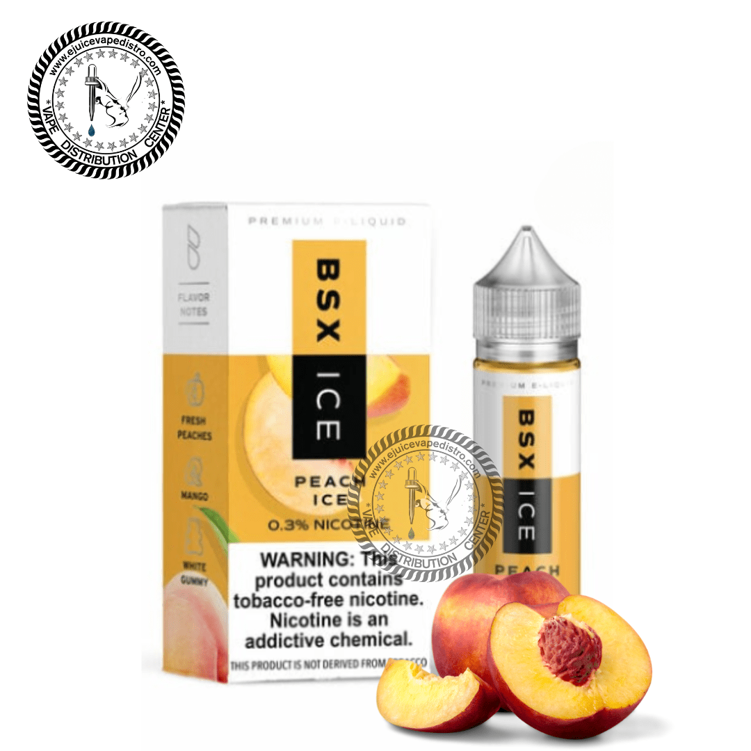 Peach Ice Vape Juice by Glas Basix Tobacco Free Nicotine Series 60ML ...